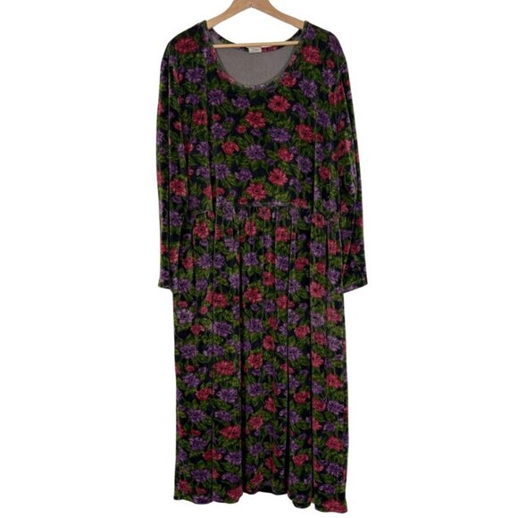 Just My Size | Dresses | Just My Size Vintage 9s Floral Corduroy Long ...